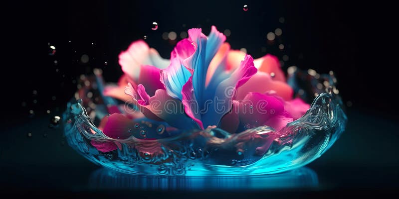Floral Splash Abstract Background Stock Illustration - Illustration of ...