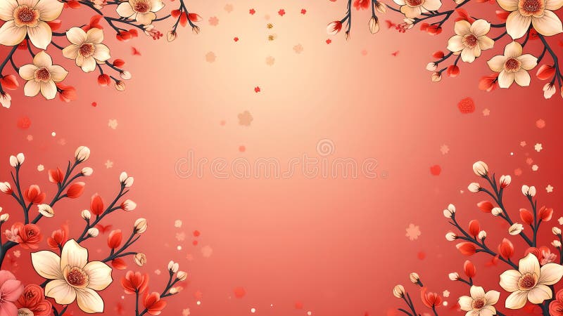 Floral Spring Background with Cherry Blossoms. Concept of Spring ...