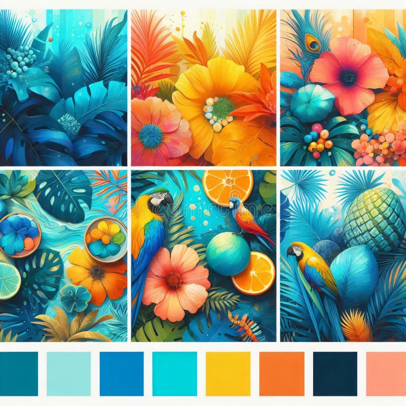 Floral Spring Pattern with Pink Rose and Green Leaf Generator for Ai ...