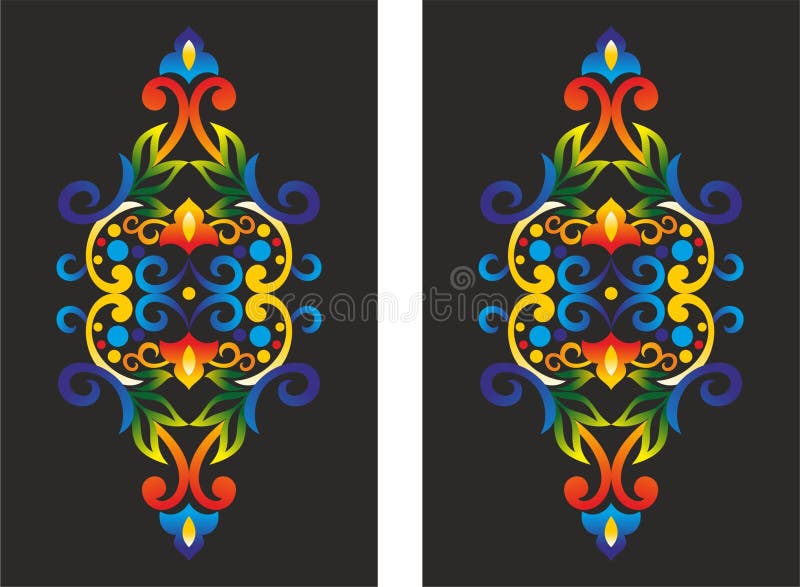 Floral Stencil Vector Illustration Design Color Vector Cdr Coreldraw ...