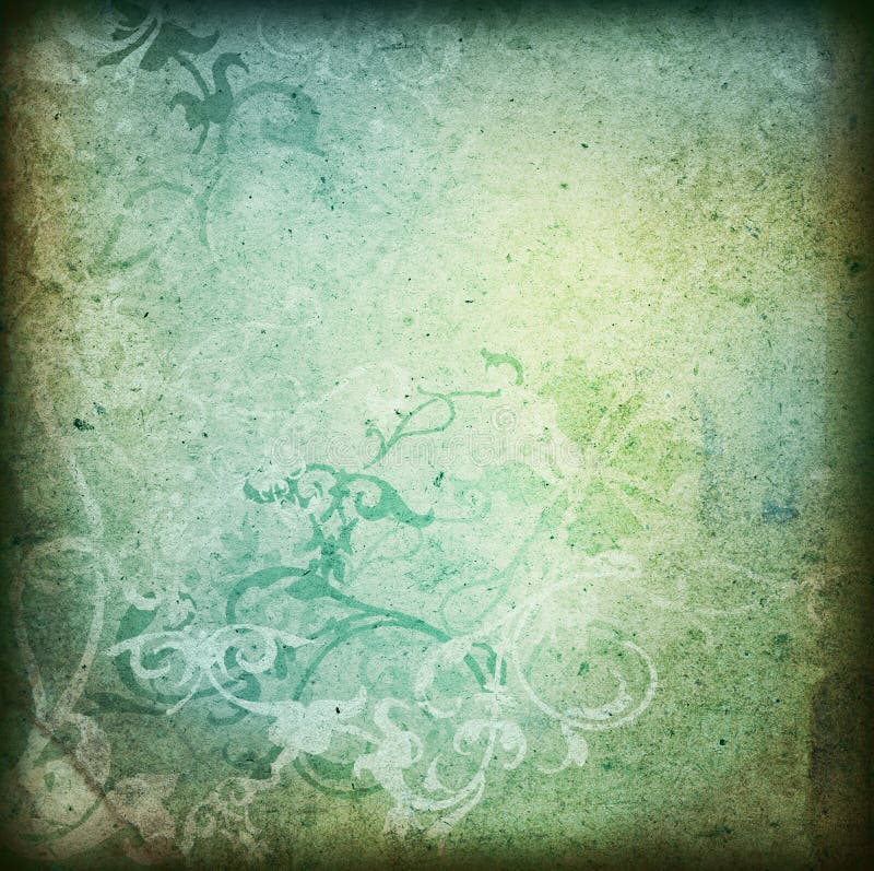 Floral Style Old Paper Textures Frame Stock Image - Image of historic ...