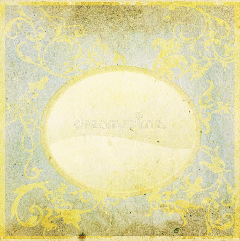 Floral Style Old Paper Textures Frame Stock Illustration - Illustration ...