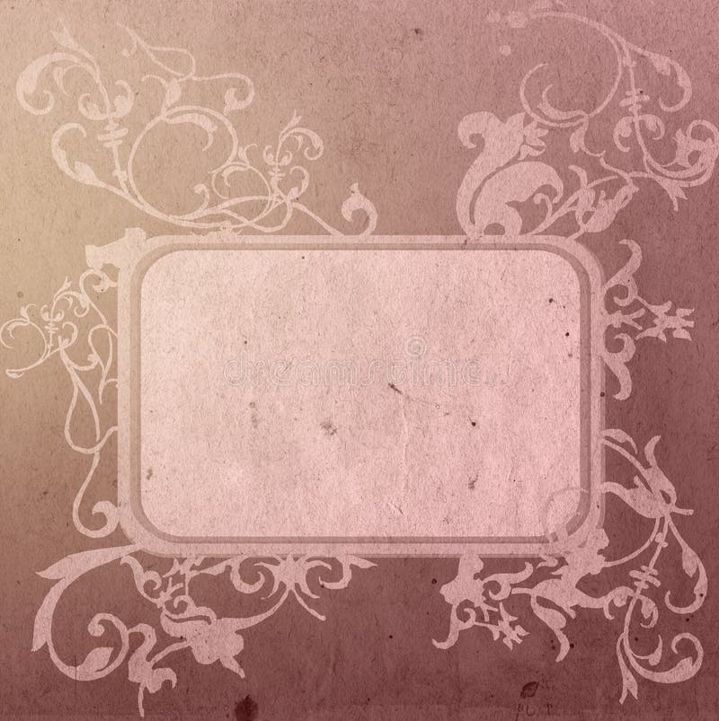 Floral Style Old Paper Textures Frame Stock Photo - Image of ornament ...