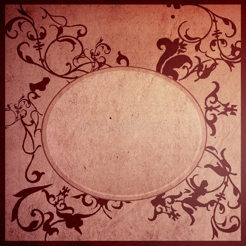 Floral Style Old Paper Textures Frame Stock Illustration - Illustration ...