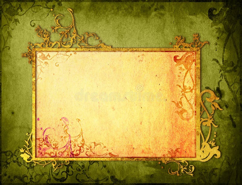 Floral Style Old Paper Textures Frame Stock Image - Image of antique ...