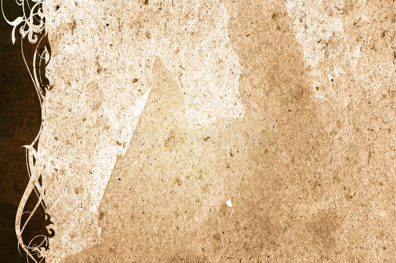 Floral Style Old Paper Textures Frame Stock Illustration - Illustration ...