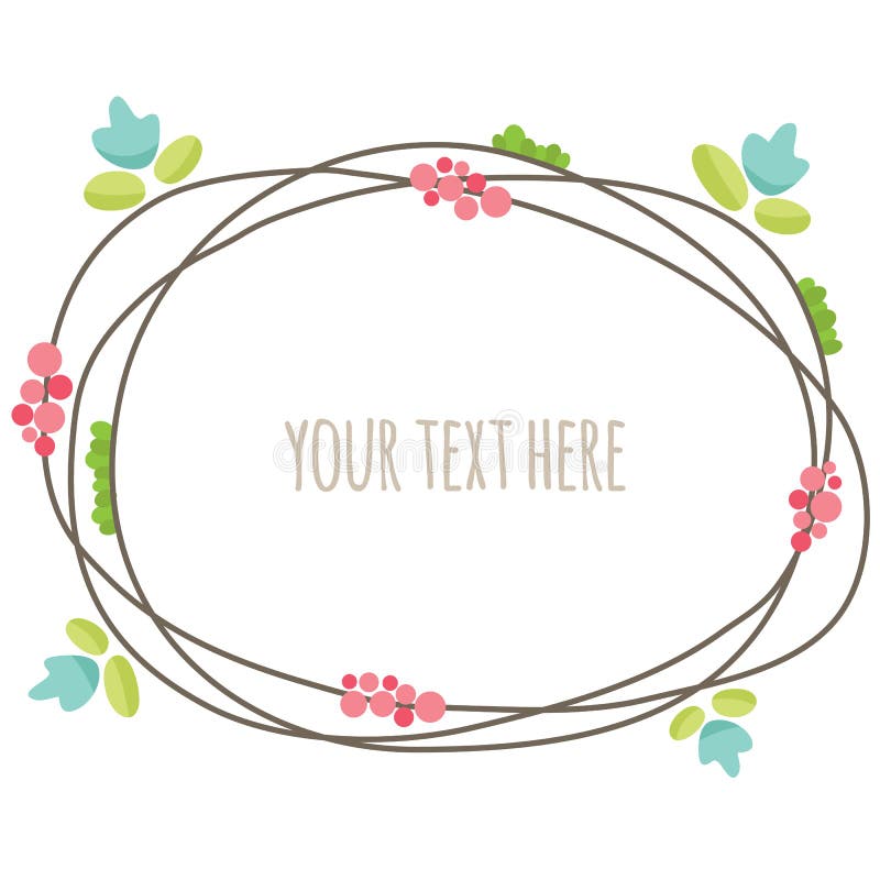 Floral summer frame stock illustration. Illustration of circle - 41925032