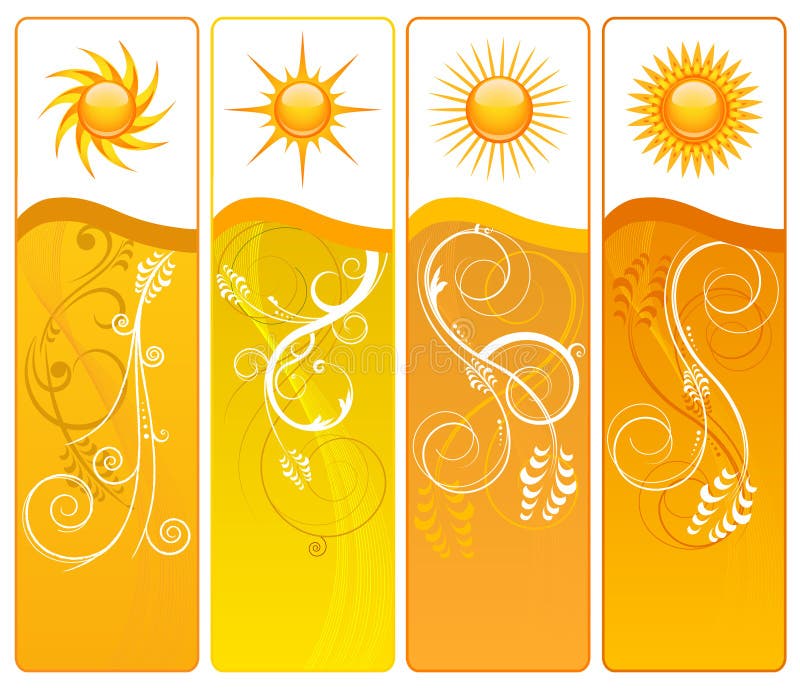 Floral sun labels stock vector. Illustration of label - 20491891