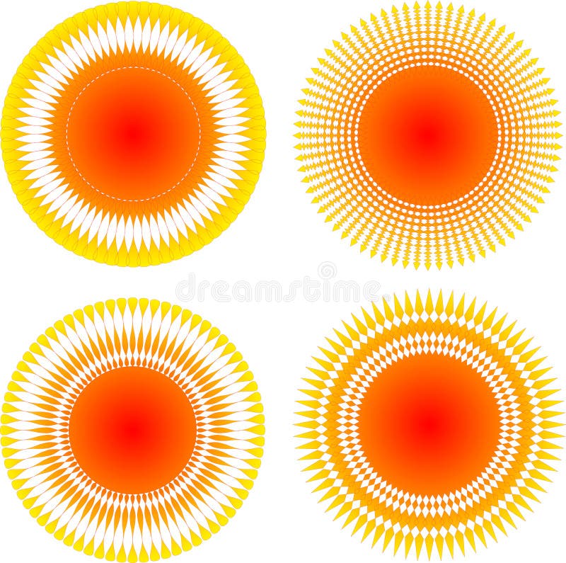 Floral sun patterns stock illustration. Illustration of sparkle - 881663