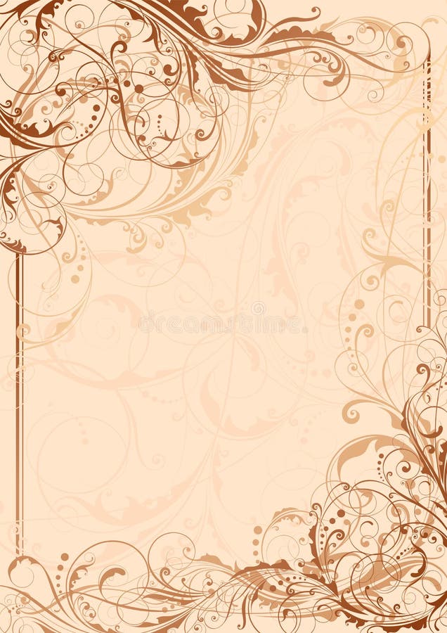 Floral swirl frame stock vector. Illustration of backgrounds - 54982833