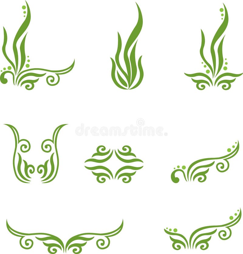 Floral symbols stock illustration. Illustration of element - 40854489