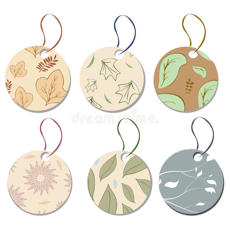 Floral tag set stock vector. Illustration of pattern - 15119240