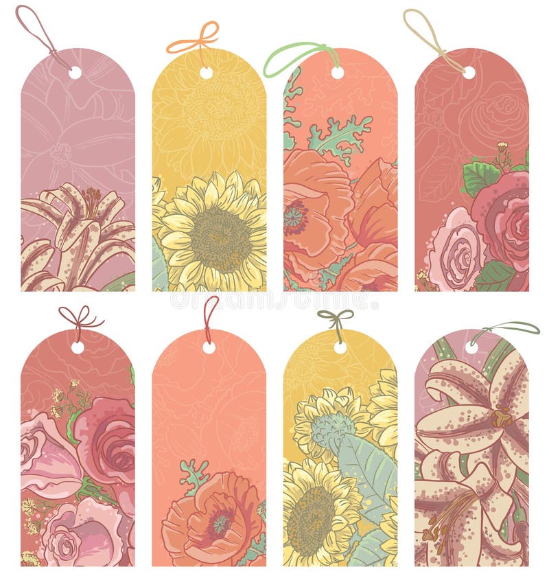 Floral set stock vector. Illustration of graphic, floral - 20407500