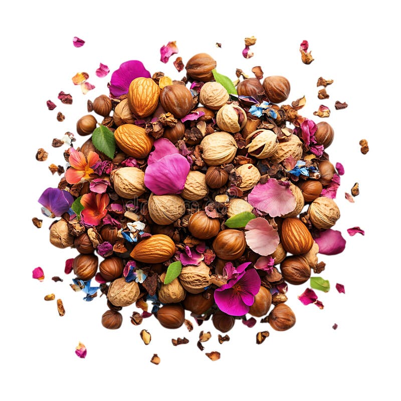 Floral Tea Blend Organic Flower Fruit Tea Infusions on Transparent ...