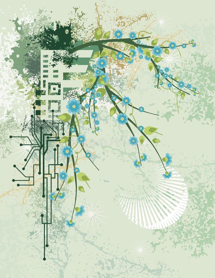 Floral Technical Background Stock Vector - Illustration of design, clip ...