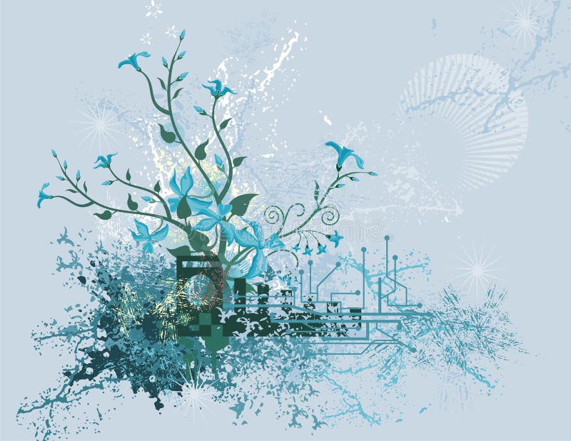 Floral Technical Background Stock Vector - Illustration of design, clip ...