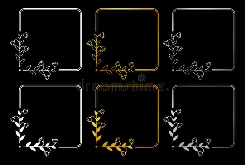 Floral Templates for Invitation Cards. Flower Wedding Invitation Stock ...