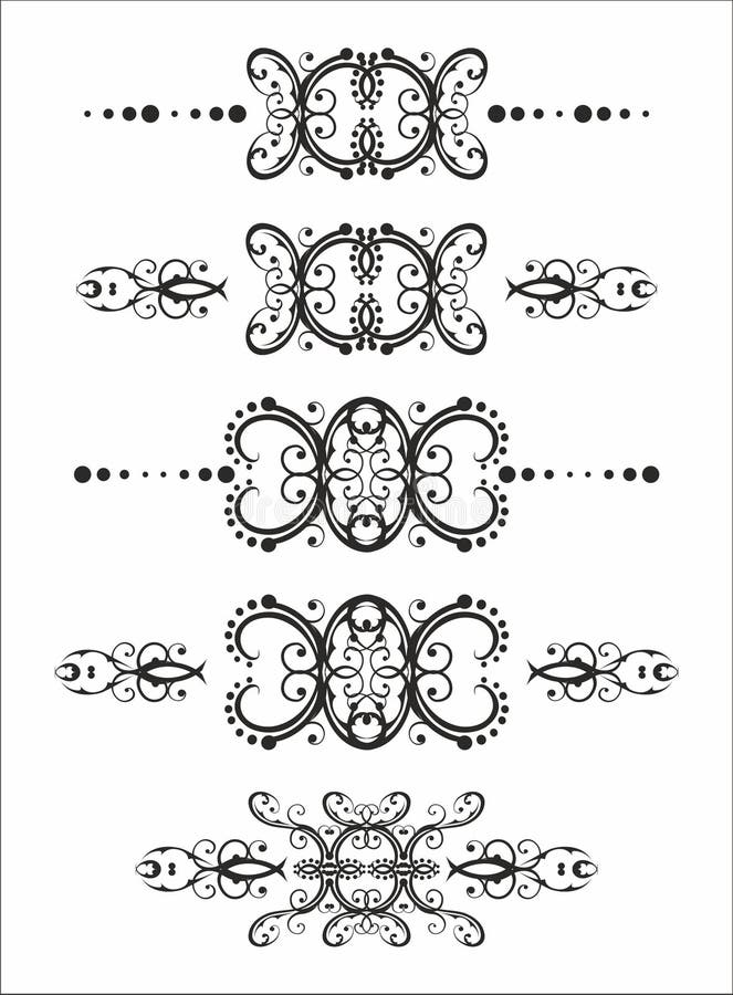 Text breaks stock vector. Illustration of collection, elements - 9588931