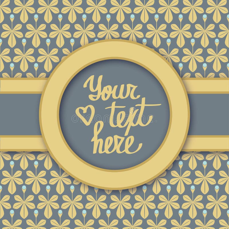 Floral text frame template stock vector. Illustration of card - 59079677