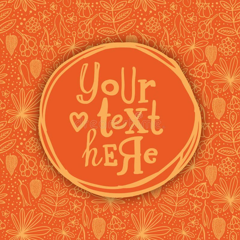 Floral text frame template stock illustration. Illustration of ornament ...