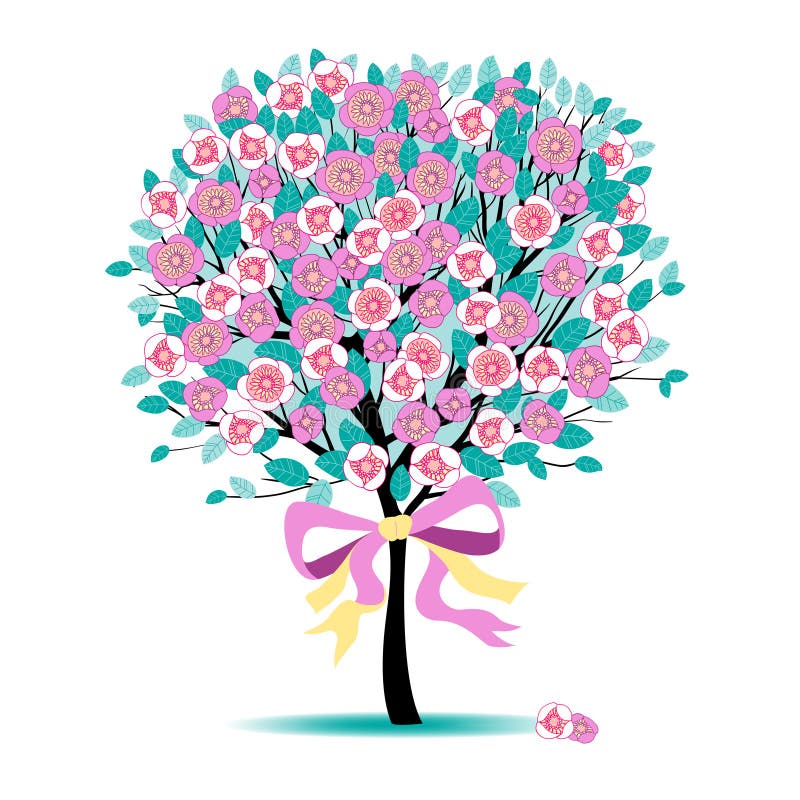 Colorful Tree stock vector. Illustration of curled, fantasy - 26603568