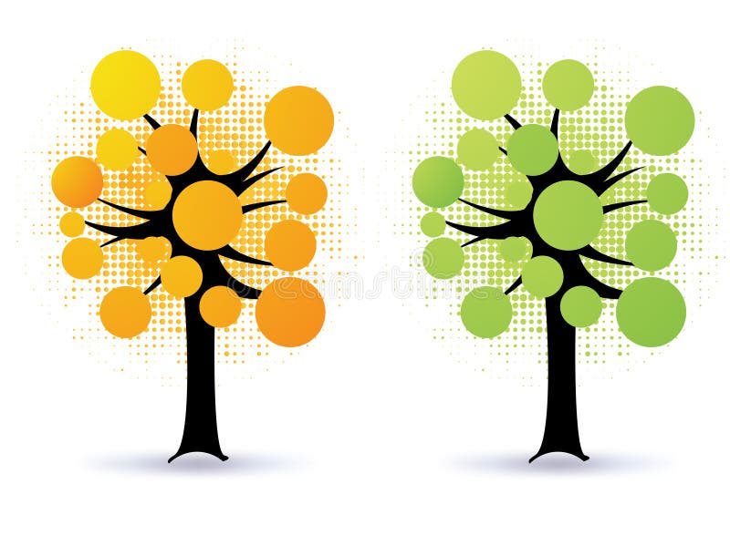 Set of Floral Trees Beautiful for Your Design Stock Vector ...