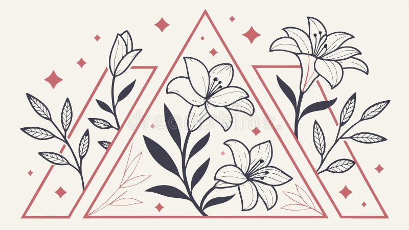 Floral Triangle Corner, Decorative Flowers, Nature Design, Botanical ...
