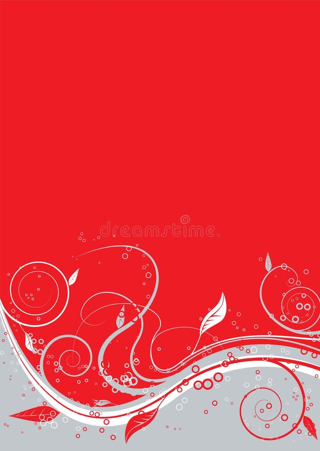 Floral twist red stock vector. Illustration of leaf, gray - 5071019