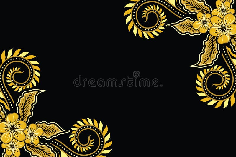 Floral Vector Background, with Batik Element Stock Vector ...