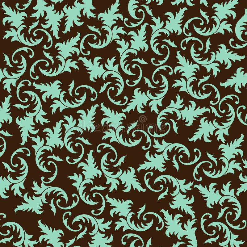 Seamless Floral Pattern on Uniform Background Stock Vector ...