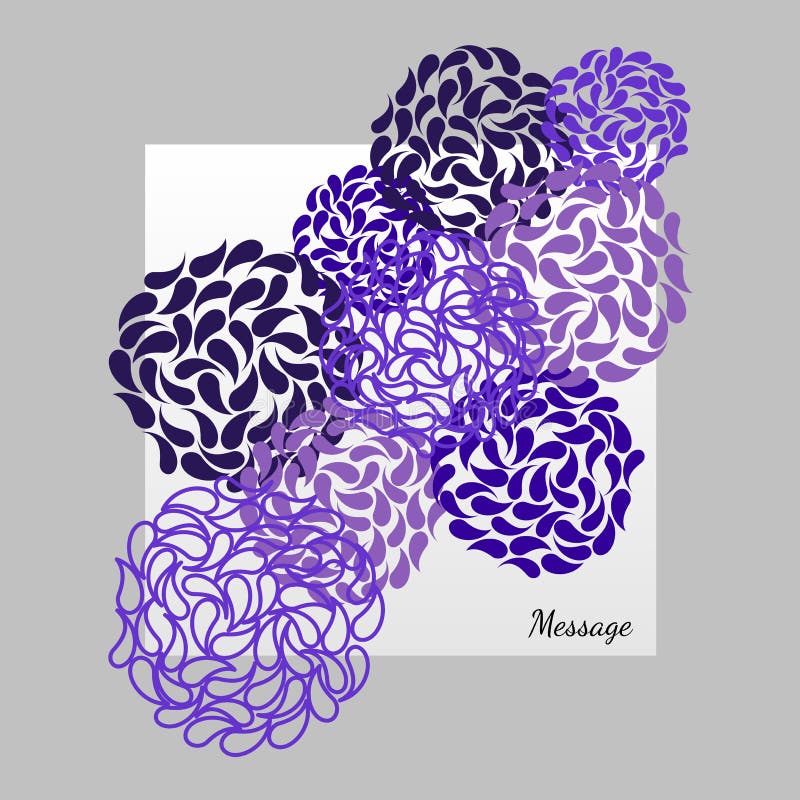 Floral Vector Background. Round Stylized Flowers in a Frame Design for ...