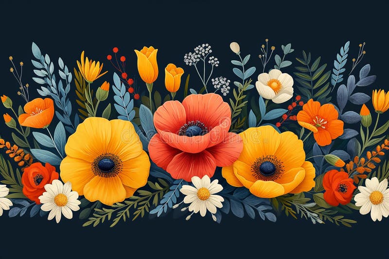 Floral vector background stock illustration. Illustration of bouquet ...