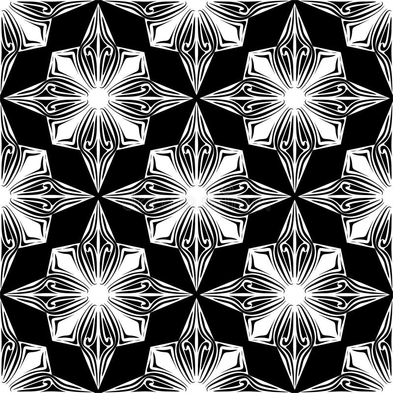 FLORAL VECTOR BACKGROUND SELF DESIGN BLACK and WHITE FORMAT Stock ...