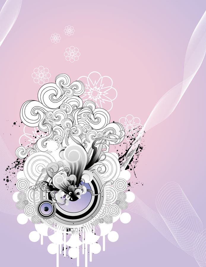 Floral vector composition stock vector. Illustration of gradient - 10128485