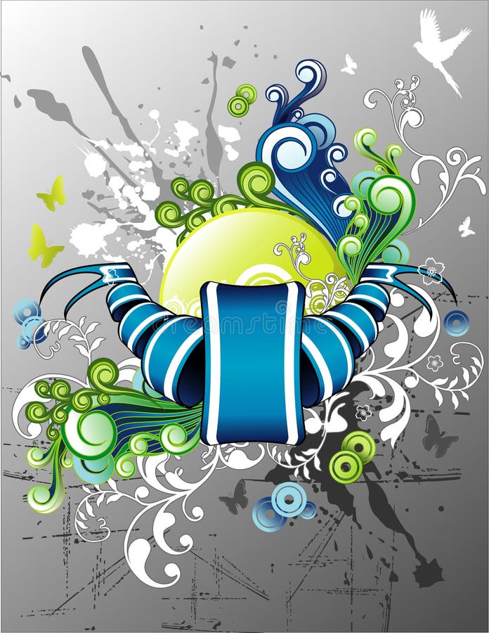 Floral vector composition stock vector. Illustration of background ...