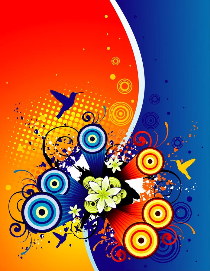 Floral vector composition stock vector. Illustration of circles - 6745136