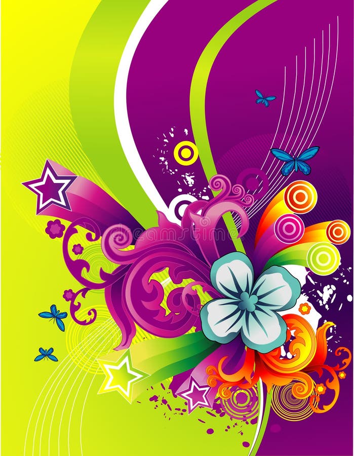 Floral vector composition stock vector. Illustration of cylinder - 6753576