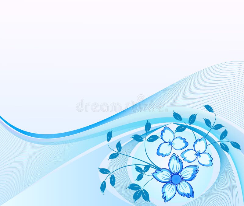 Blue Flower background stock vector. Illustration of leaf - 6307926