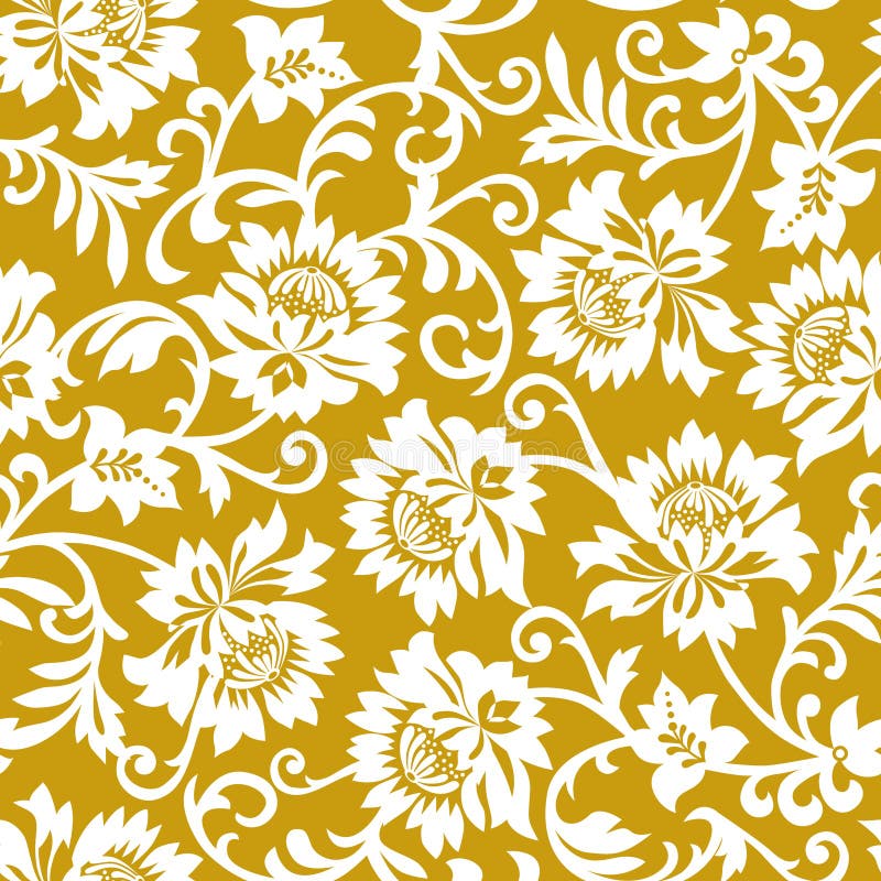 Floral Vector Seamless Background Stock Vector - Illustration of ...