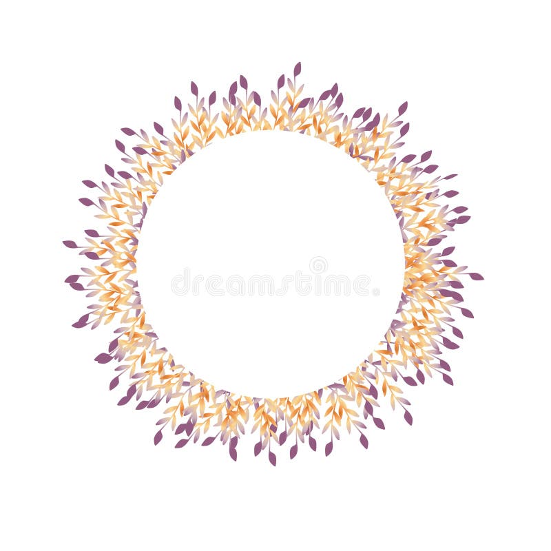 Floral Vector Wreath. Circle Frame Design Element for Invitations ...