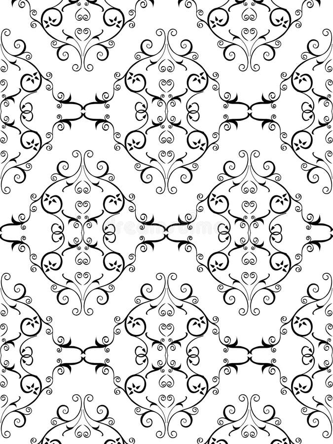 Floral victorian pattern stock vector. Illustration of abstract - 18258868