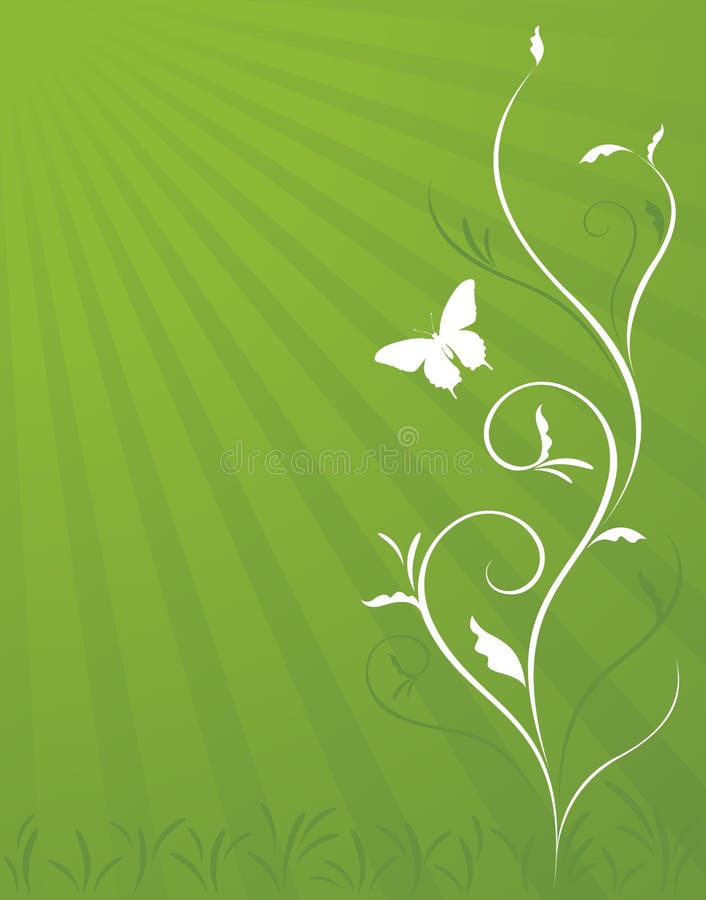 Floral and Vine Layout Template Stock Vector - Illustration of ...