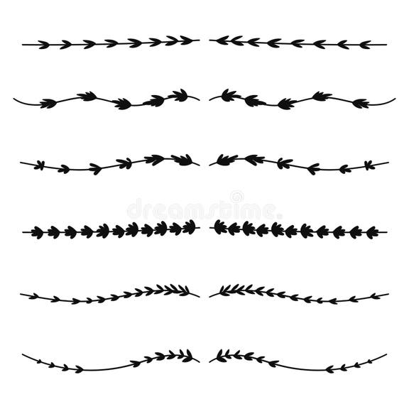 Floral Vine Line Divider for Text Layout Separator Decoration ...
