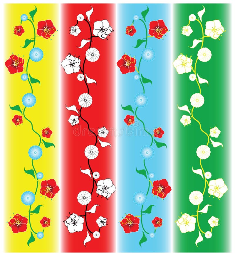 Floral vine pattern stock vector. Illustration of white - 3951455