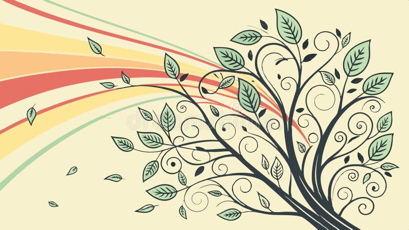 Floral Vine Pattern, Decorative Nature Design Vector Design Generative ...