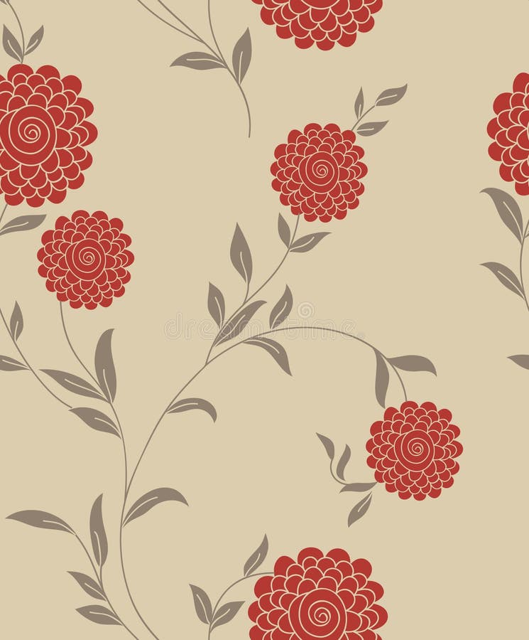 Floral Vintage Seamless Pattern Stock Vector - Illustration of cute ...