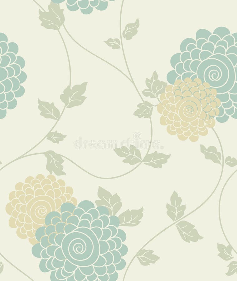 Floral Vintage Seamless Pattern Stock Vector - Illustration of cute ...