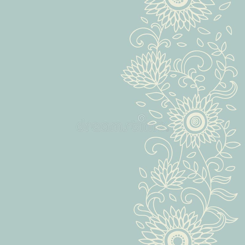 Floral Vintage Seamless Pattern Stock Vector - Illustration of cute ...