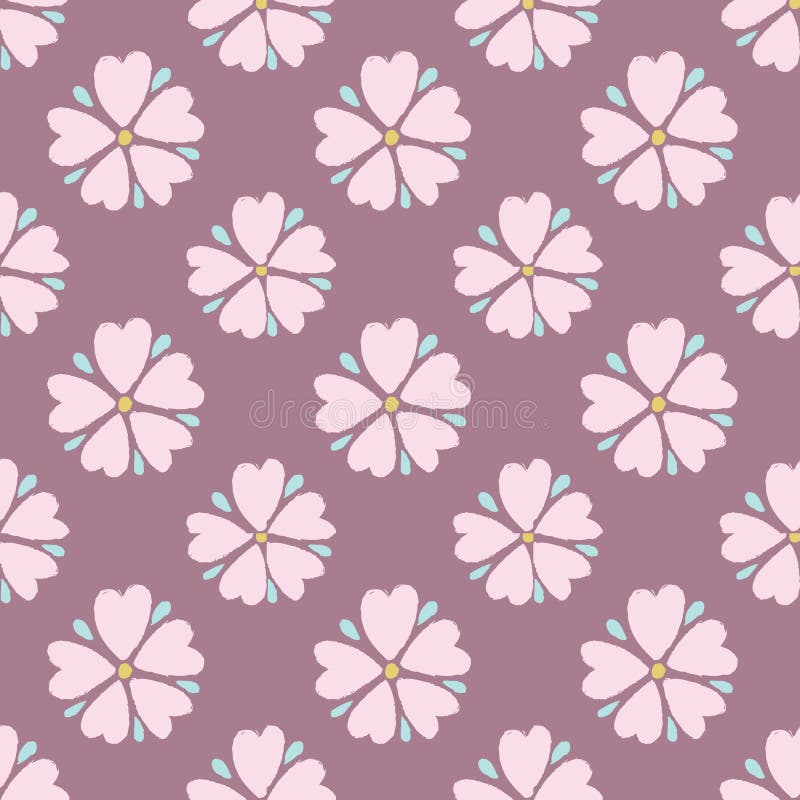 Floral Vintage Seamless Pattern on Blush Background. Pattern for ...