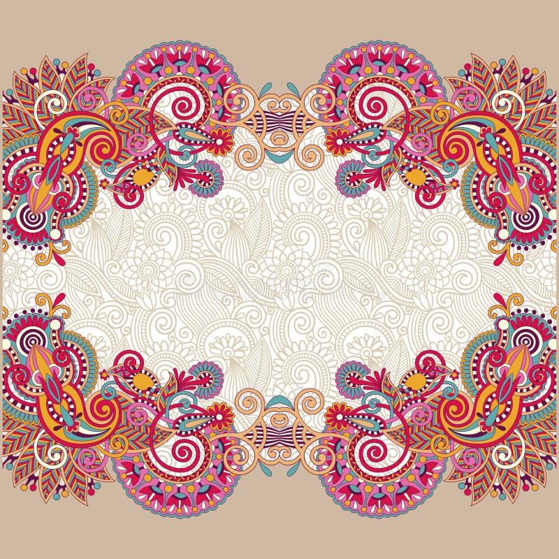 Floral Vintage Template with Place for Your Text Stock Vector ...